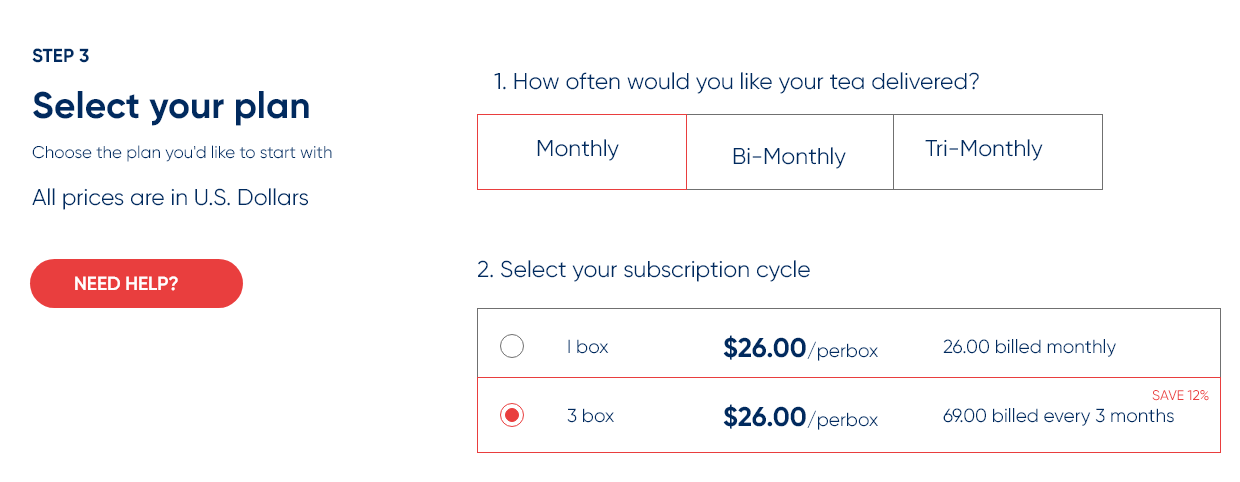 subscription plans for customer
